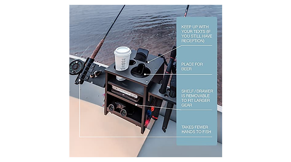 BOAT-TOTE Jon Boat Rod Holder - Efficient Fishing Organizer