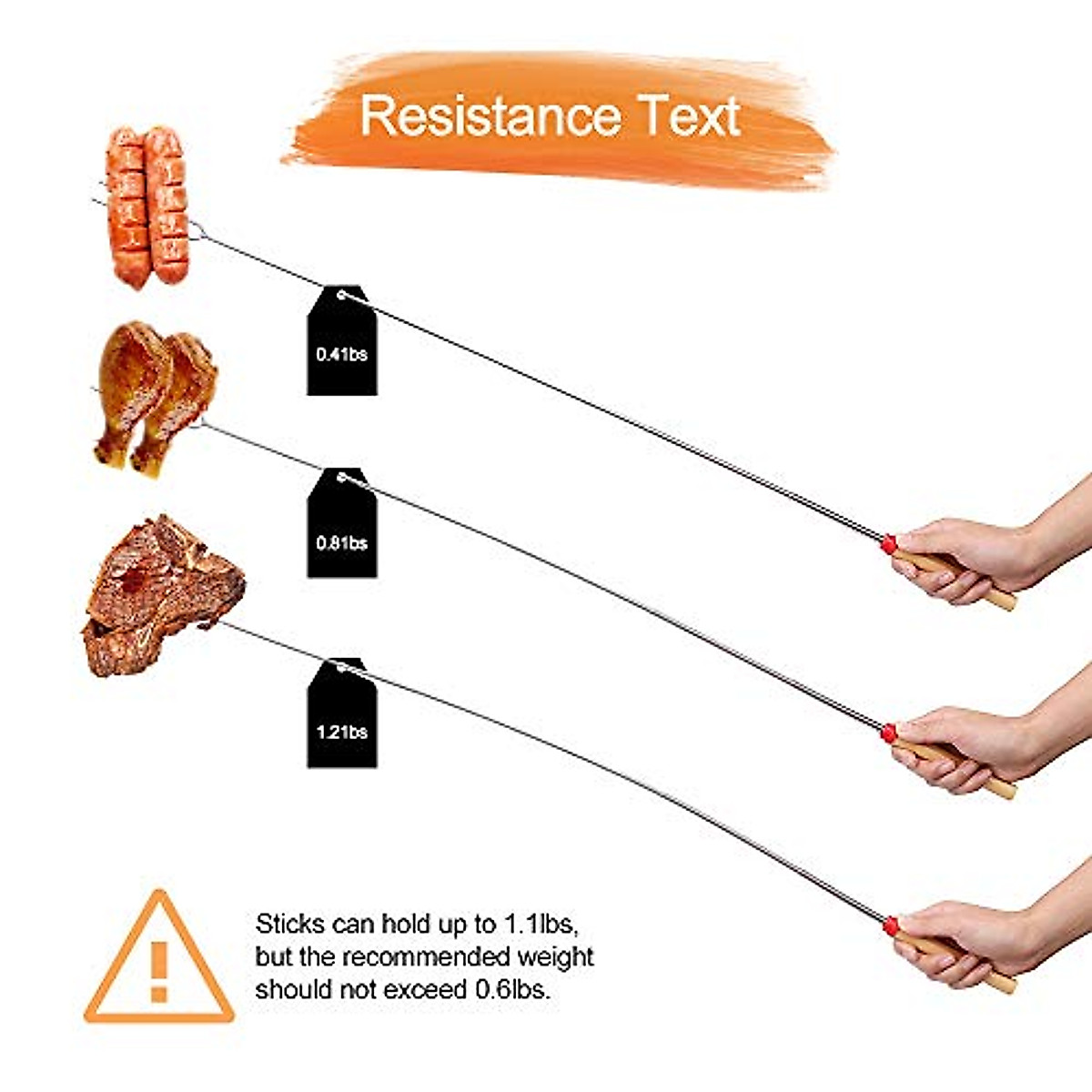 8 Marshmallow Roasting Sticks, 32 Inch Telescoping Hot Dog Forks&Smores Stainless Steel Skewers Extendable for Campfire, Camping Stove Bonfire BBQ Tools with Portable Bag