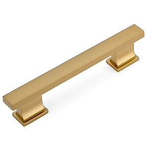 Cosmas 10 Pack 702-5GC Gold Champagne Contemporary Cabinet Hardware Handle Pull - 5" Inch (128mm) Hole Centers