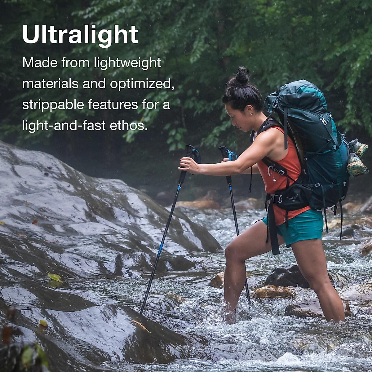 Osprey Eja 58 Women's Ultralight Backpacking Backpack, Deep Teal, X-Small/Small