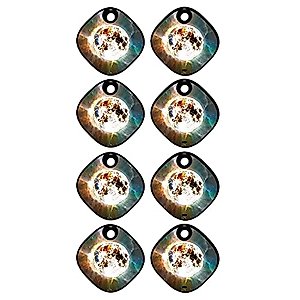 MightySkins Skin Compatible With Samsung Galaxy SmartTag (4 Pack) - Moon Explosion | Protective, Durable, and Unique Vinyl Decal wrap cover | Easy To Apply, Remove, and Change Styles | Made in the USA