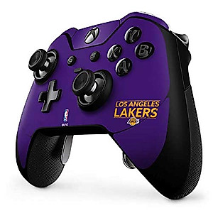 Skinit Decal Gaming Skin Compatible with Xbox One Elite Controller - Officially Licensed NBA Los Angeles Lakers Standard - Purple Design