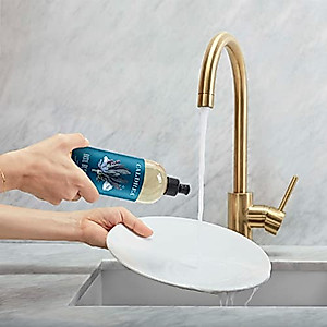 Caldrea Dish Soap, Biodegradable Dishwashing Liquid made with Soap Bark and Aloe Vera, Basil Blue Sage Scent, 16 oz