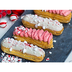 Rock the Fork - Baking Mats - Eclair Template (4-pack) Non-Stick Silicone. These Eclair Mats are Designed for Style & Function. 11 5/8" x 16 1/2" Size.