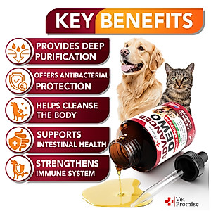 Cats & Dogs Natural Broad Spectrum Drops - Liquid Herbal Medicine - Helps Remove Toxins - Supplement Drops - All Breeds and Sizes - Non-GMO - Made in USA
