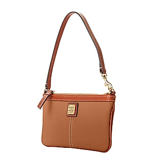 Dooney & Bourke Handbag, Pebble Grain Large Slim Wristlet - Caramel