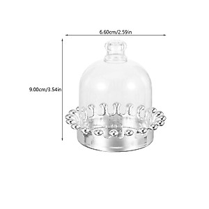 UPKOCH 12pcs Candy Box Cake Covers and Cake Containers Mini Dessert Plates Mini Cupcake Holder Cake Plate with Dome Cake Tray with Lid Cake Stand with Dome Clear Cake Stand Dome Lids