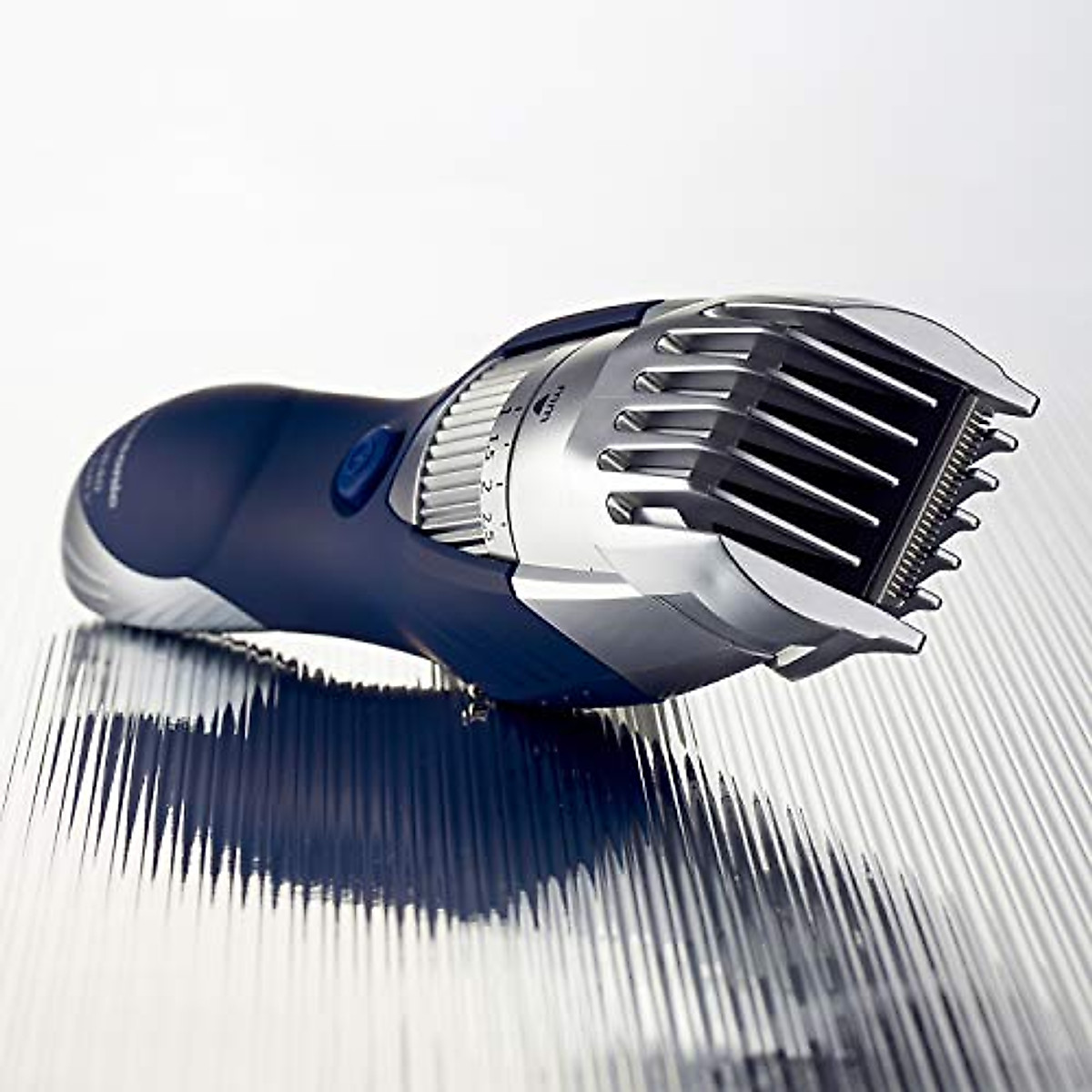 Panasonic Cordless Men's Beard Trimmer With Precision Dial, Adjustable 19 Length Setting, Rechargeable Battery, Washable - ER-GB40-S (Blue)