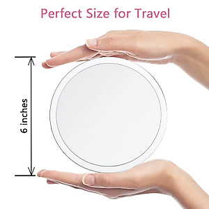 JMH 20X Magnifying Mirror with 3 Suction Cups for Easy Mounting– Use for Makeup Application - Tweezing – and Blackhead/Blemish Removal, 6 Inch