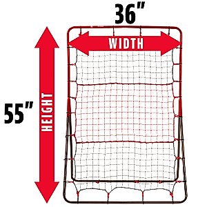 Franklin Sports Baseball Rebounder Net - 3-Way Baseball + Softball Pitchback Net + Fielding Trainer - Bounce Back Net for Fielding + Throwing Practice