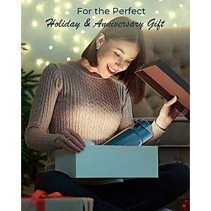 WATERH BOOST Smart Water Bottle with Reminder to Drink Water & Water Tracker Bottle - Double Wall Vacuum Insulated Water Bottle Stainless Steel, Wide Mouth 32 oz Water Bottles, Ideal for Gift - Blue