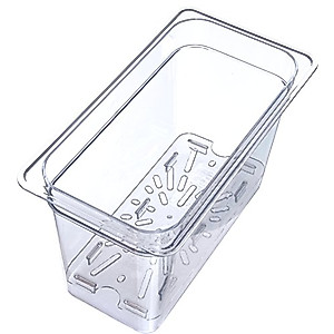 Carlisle FoodService Products Plastic Drain Shelf for 1/3 Size Food Pan Clear (Pack of 6)