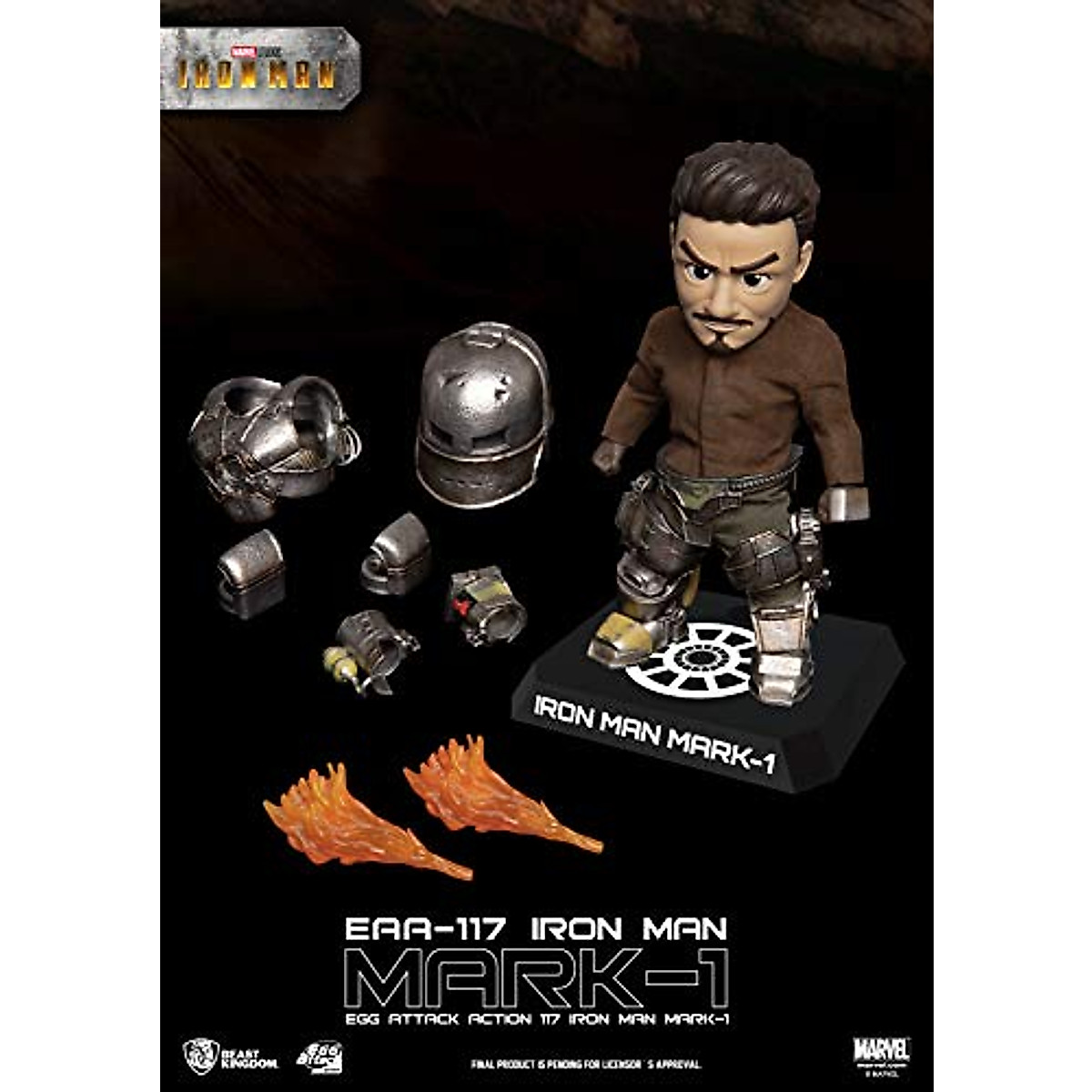 Beast Kingdom Iron Man Mark 1 EAA-117 Egg Attack Action Figure, Multicolor