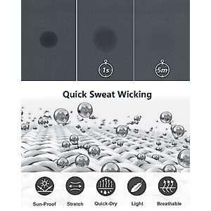 33,000ft Men's Golf Shorts 9" Dry Fit Stretch Golf Short UPF 50+ Lightweight Flat Front Golf Shorts with Pockets Grey