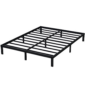 EMODA 10 Inch Full Size Bed Frame Heavy Duty Metal Platform No Box Spring Needed, Easy Assembly Noise Free, Black