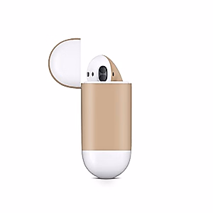 TACKY DESIGN Classic Skins for Apple Airpod Skins, Solid Airpods Sticker for airpods 1 & 2 Vinyl 3m, Airpod Stickers for Earbuds, airpods Skins Protective Full Cover. (AirPods 1st Generation, Latte)