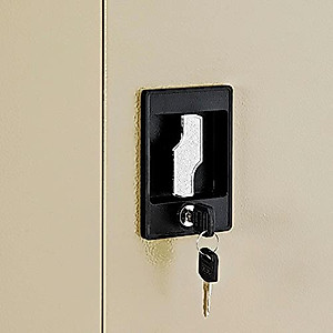 Global Industrial Unassembled Janitorial Cabinet, 36x18x72, Tan