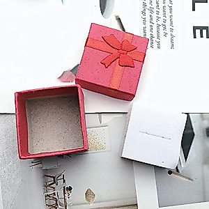 Markeny 32 Pcs Gift Box Set Ring for Ring and Earring Jewelry Anniversaries, Weddings, Birthdays, 4Color