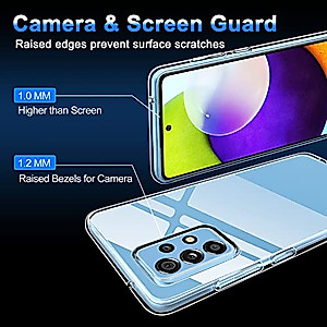 ykooe Samsung A52 Case, Galaxy A52 5G Case, Crystal Clear Case for Samsung Galaxy A52 4G/5G & Galaxy A52S 5G 6.5" Soft Slim TPU Phone Protective Cover, Transparent