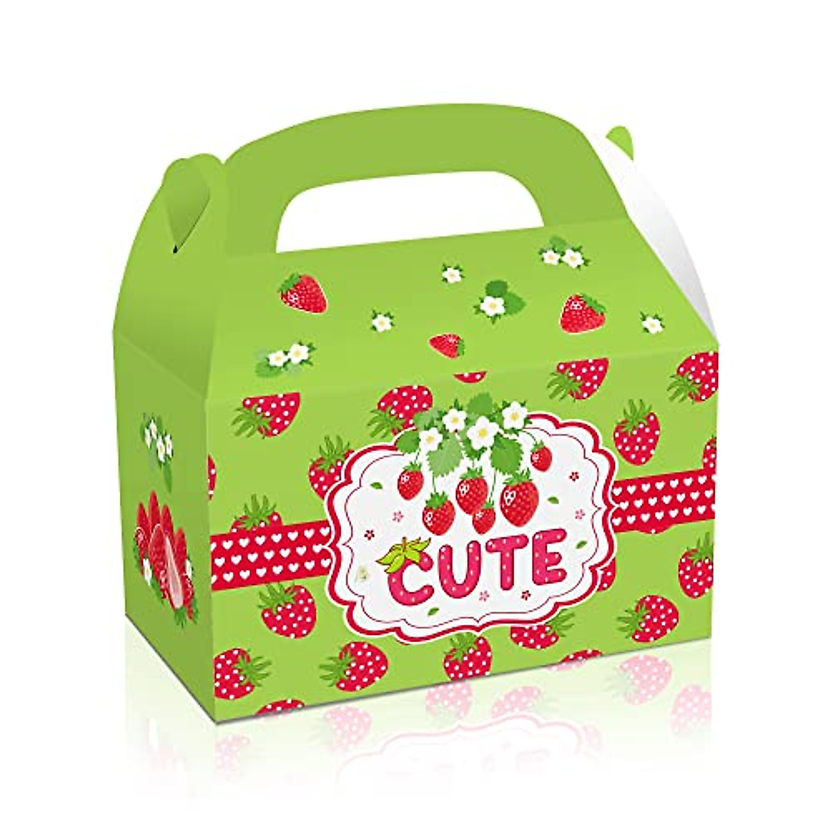 NA 12 Packs Fruit Strawberry Party Favor Treat Boxes Goodies Boxes Party Time Gift Boxes for Birthday Party Decration Supplies