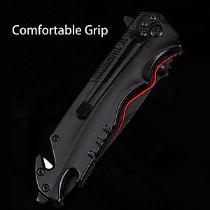 ANXYPGX Pocket Knife for Men,Folding Knife with Stainless Steel 7Cr13Mov 4'' Blade，Knife with Clip for Camping,Hunting,Survival and Outdoor Activities-Good for Mens Gift