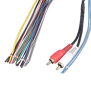 X AUTOHAUX 70-5521 Car Stereo CD Player Wiring Harness Set Wire Radio Adapter 2 RCA Connector for Ford Freestar 2004-2007