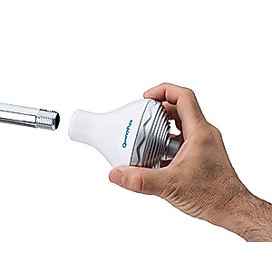 Shower Filter :: High Output :: with advanced Carbon Free Technology Uses 100% KDF-55 Material (8 oz.) to Safely Remove Chlorine & Other Contaminants Hot or Cold by QwenchPure