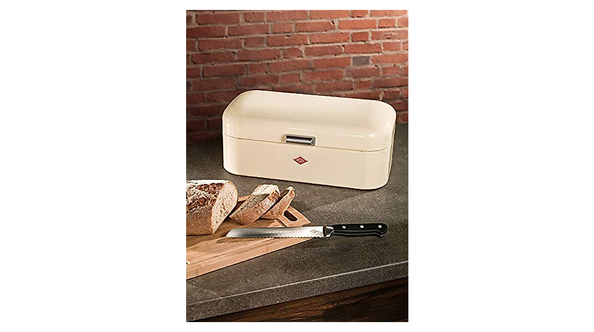 Wesco Grandy Steel Bread Box - Stylish White Storage