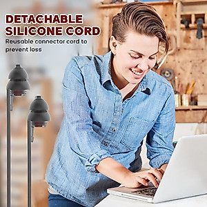 Concert Earplugs High Fidelity Music Ear Plugs 2 Pairs, 100X Reusable Noise Reduction Ear Plugs, Hearing Protection for Musicians, DJs, Festival, Raves, Drummers, Loud Noise -2 Sizes Fit All Ear Canal