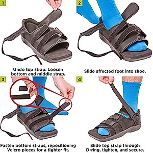 BraceAbility Post-op Shoe for Broken Foot or Toe | Medical/Surgical Walking Boot Cast, Stress Fracture Brace & Orthopedic Sandal with Hard Sole (Small - Female)