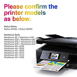 Uniwork Remanufactured Ink Cartridge Replacement for Epson 127 127XL T127 use for Workforce 545 845 645 WF-3540 WF-3520 WF-7010 WF-7510 WF-7520 NX530 NX625 Printer (6 Black)
