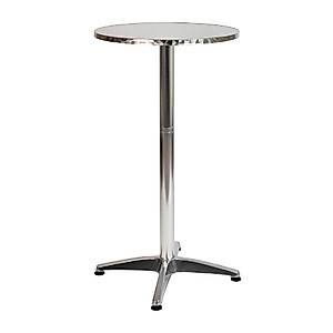 Flash Furniture Metal Bar Table - Aluminum Patio Table - Mellie 23.5"H Round Bar Height Table - Indoor/Outdoor
