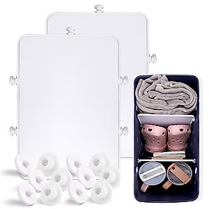 BABORUI 2 Pack Divider Tray for Bogg Bag, Upgraded 16Pcs Buttons Inserts Tray for Bogg Bag Accessories Compatible with Large Simply Southern/Bogg Bag Original X Large (White)