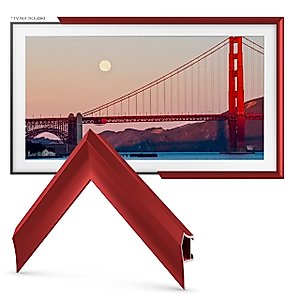 Frame My TV Deco TV Frames Alloy Prismatic - Candy Red Bezel Compatible ONLY with Samsung The Frame TV (65", Fits 2021-2024 Frame TV)