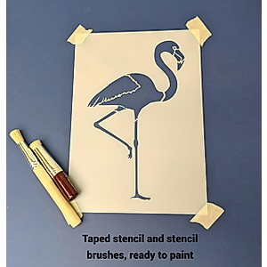 Crow Flock 2 Stencil - 4 Images Primitive Bird Stencil Raven Template Reusable Laser Cut Mylar Template for Painting Home Decor DIY Crafts - The Artful Stencil