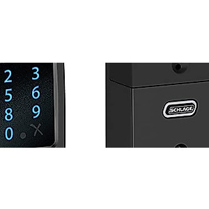 Schlage Connect Century Touchscreen Deadbolt Smart Lock w/ Alarm (Matte Black)