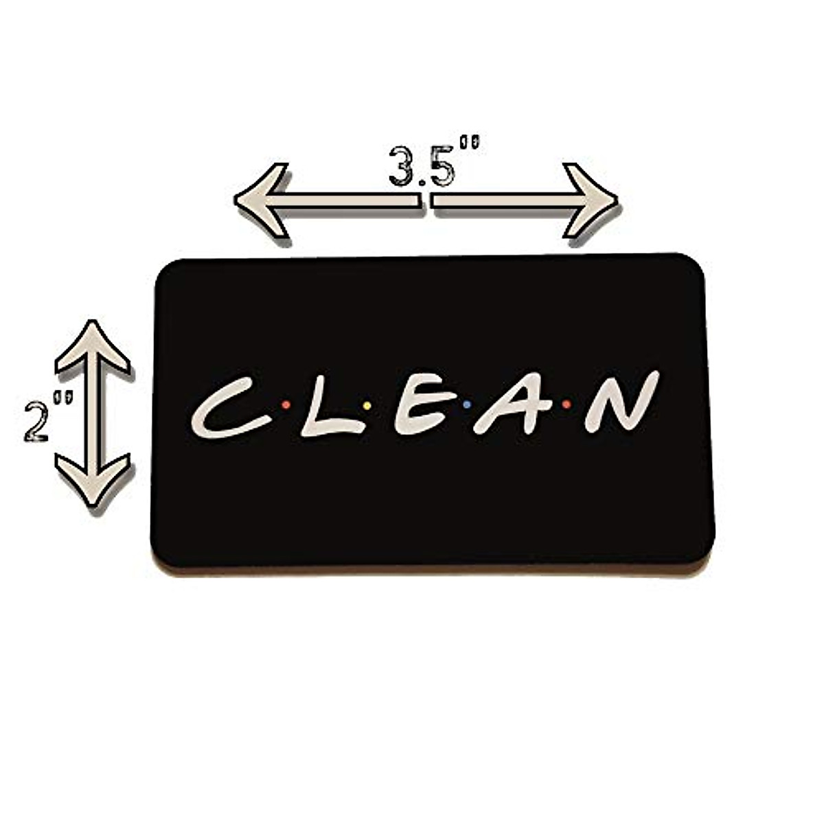 Friends Inspired Clean Dirty Reversible Double Sided Dishwasher Magnet, Strong Universal Sign Indicator with 3M Magnetic Plate, Non-scratching Magnets Tell Whether Dishes Are Clean or Dirty