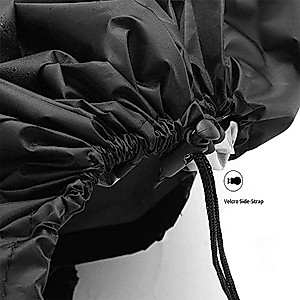 UCARE Outdoor Steel Patio Fireplace Cover Waterproof 420D Oxford Square Hexagon Pagoda Fire Pit Fireplace Dust Covers with Drawstring