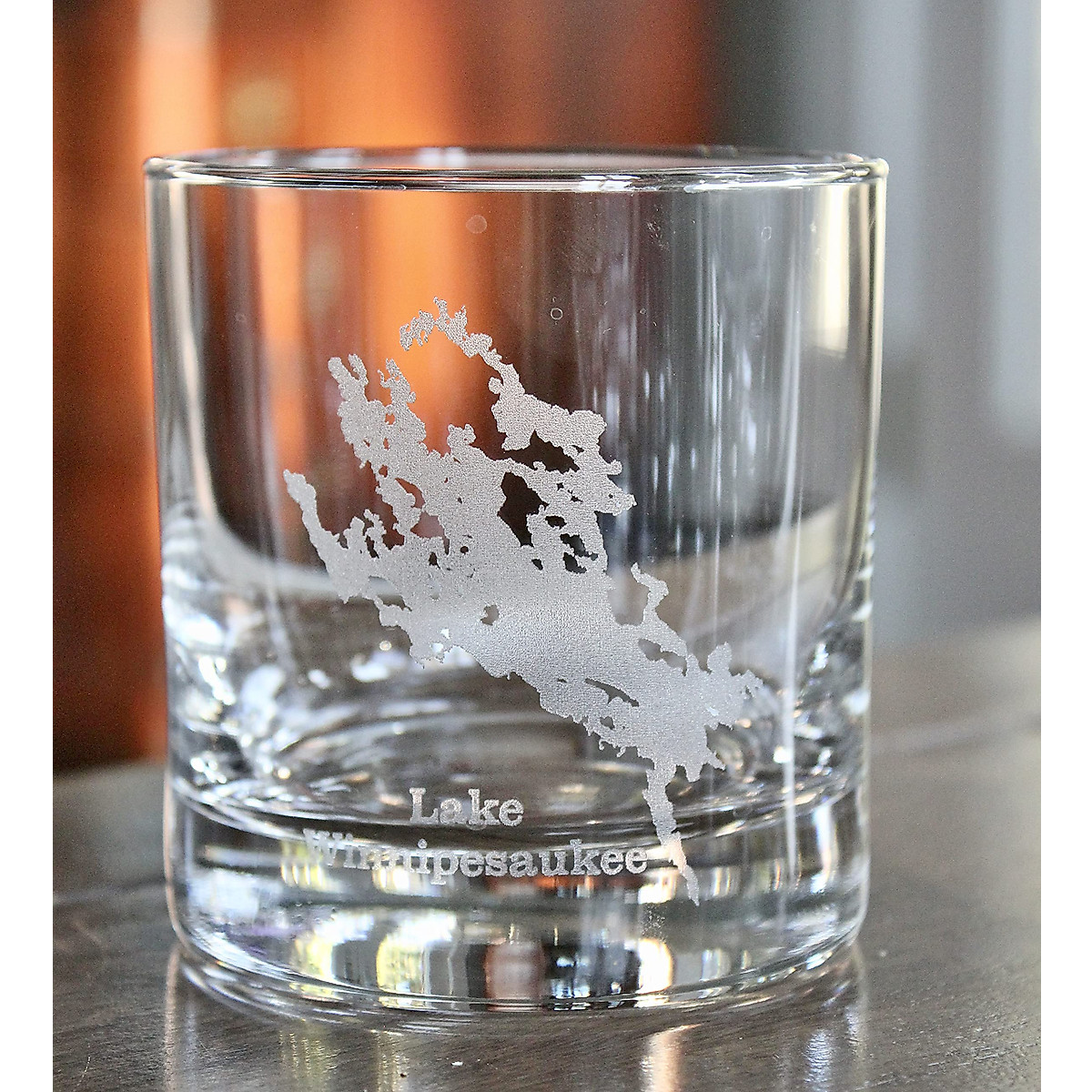 HullSpeed Designs Lake Winnipesaukee- Set of 2 Rocks Glasses - Laser Engraved