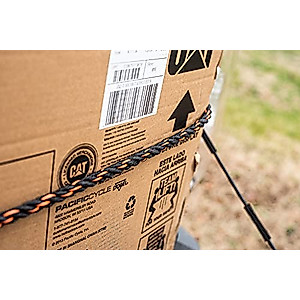 SGT KNOTS California Truck Rope - Twisted Polypropylene Rope for Cargo Straps, Tie-Downs, Gear Bundles, Boating, More (3/8" x 100ft, Black and Orange)