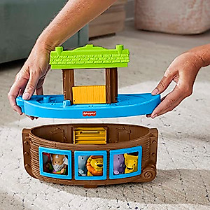 Fisher-Price Little People Toddler Toy Noah’S Ark Playset with 12 Animals and Noah Figure, Baptism Gift for Ages 1+ Years [Amazon Exclusive]