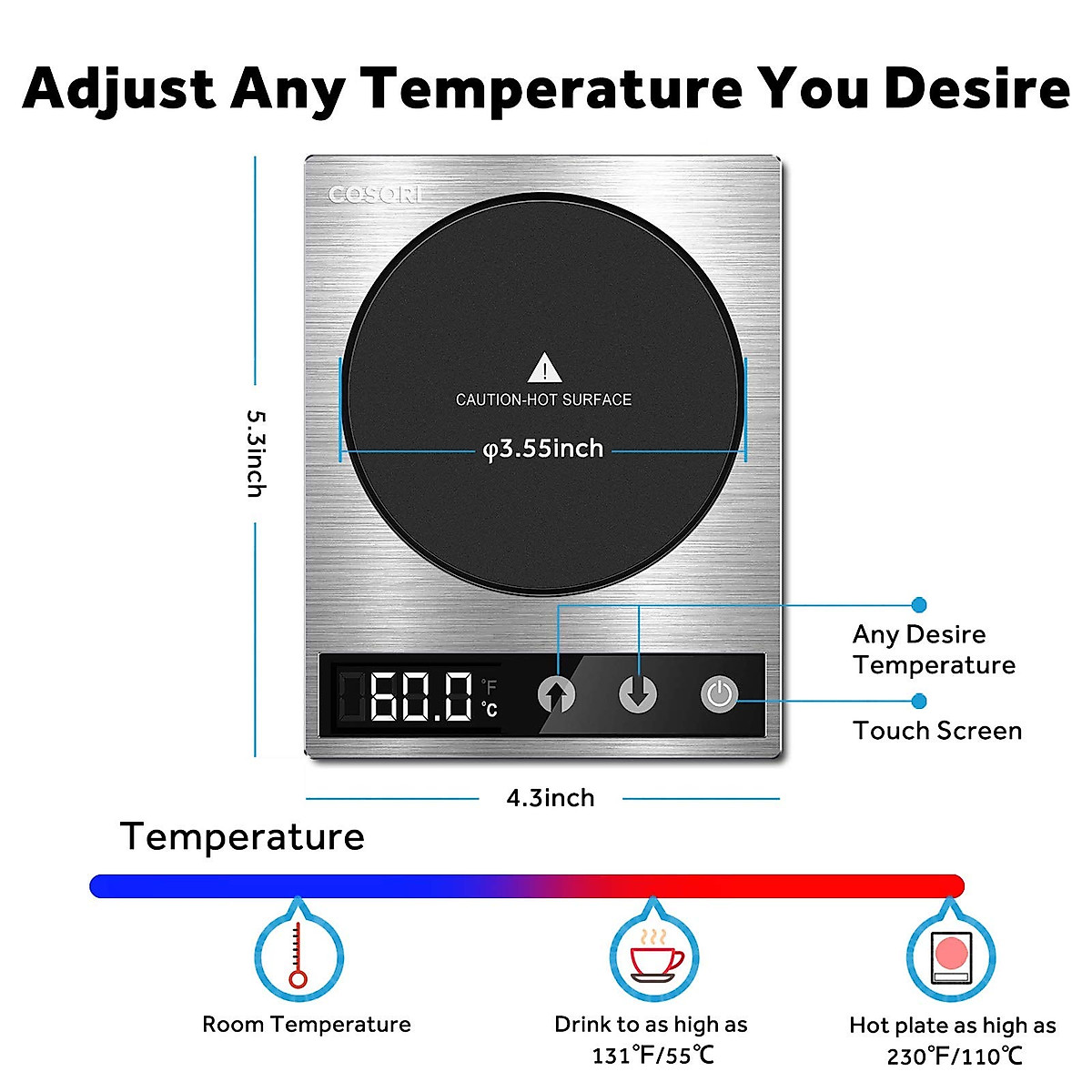 COSORI Coffee Mug Warmer & Mug Set + COSORI Pour Over Coffee Maker