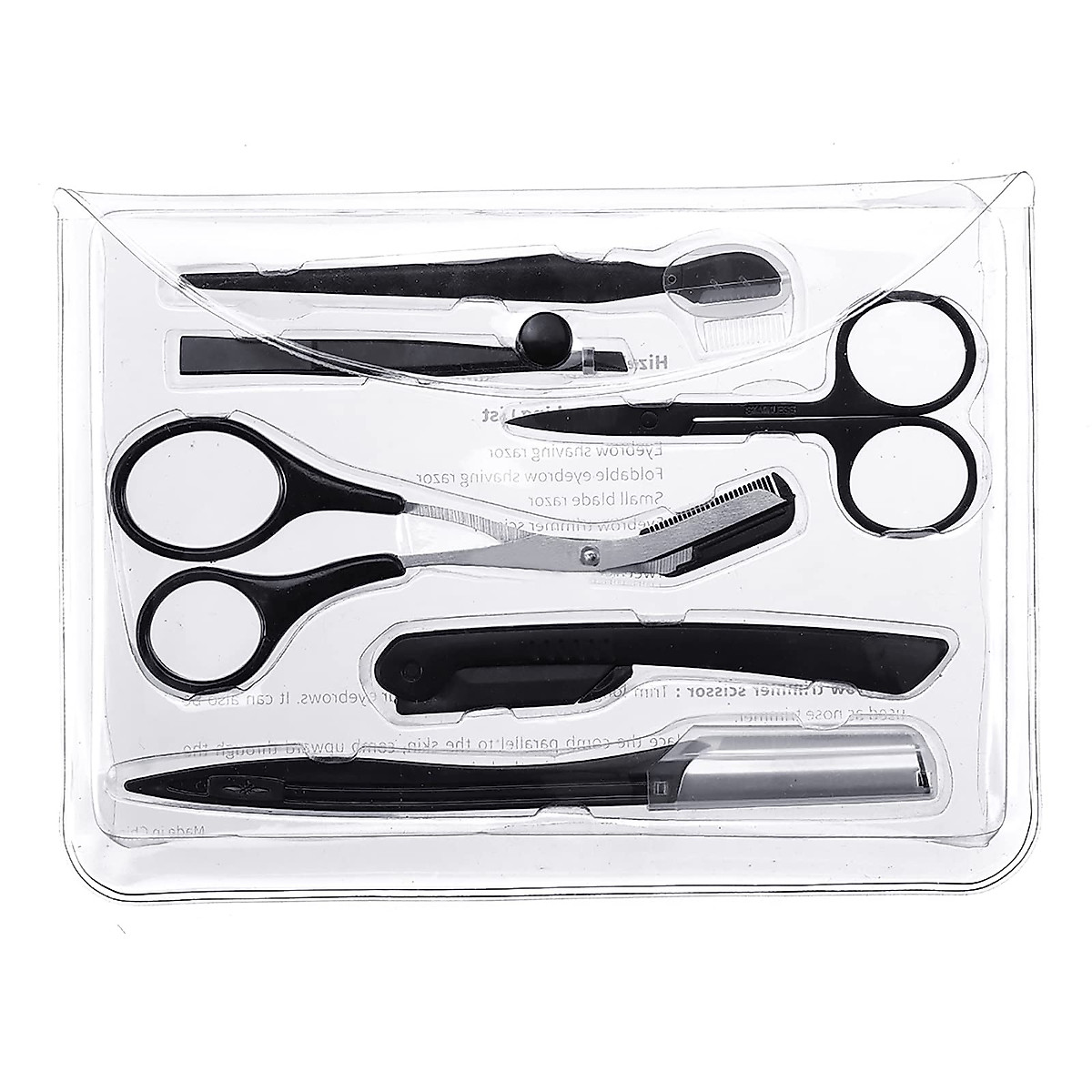 6 in 1 Eyebrow Kit,Multipurpose Exfoliating Dermaplaning Tool Face Razors for Women, Including Facial Trimmer Shaver,Eyebrow Brush