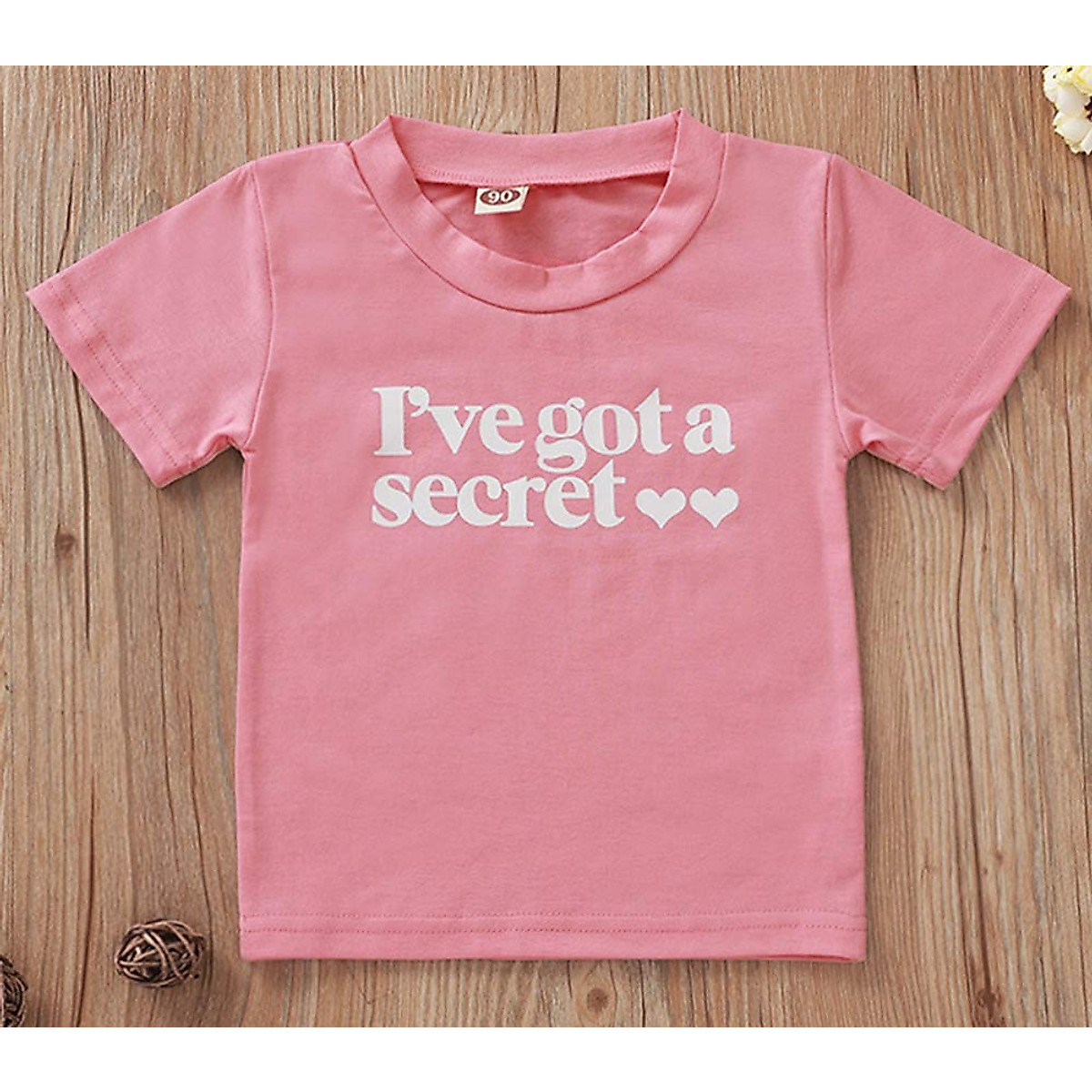 JEALLY Toddler Little Girls Going to be Big Sister Cotton T-Shirt Clothes Short Sleeve Secret Letter Pink Tops Tee Outfit, 1-2T/Tag90…