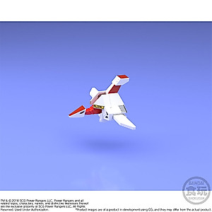 Bandai Shokugan Super Mini PLA Ninja Megazord & White Ninja Falconzord Set Mighty Morphin Alien Rangers