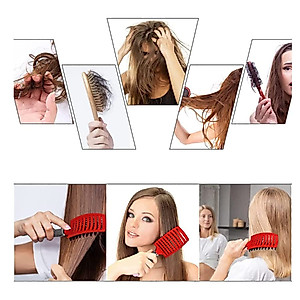 arc ventilation brush for fast drying, curved ventilation hole declination dryer hair brush, anti-static fast drying modeling tool, suitable for wet/dry hair