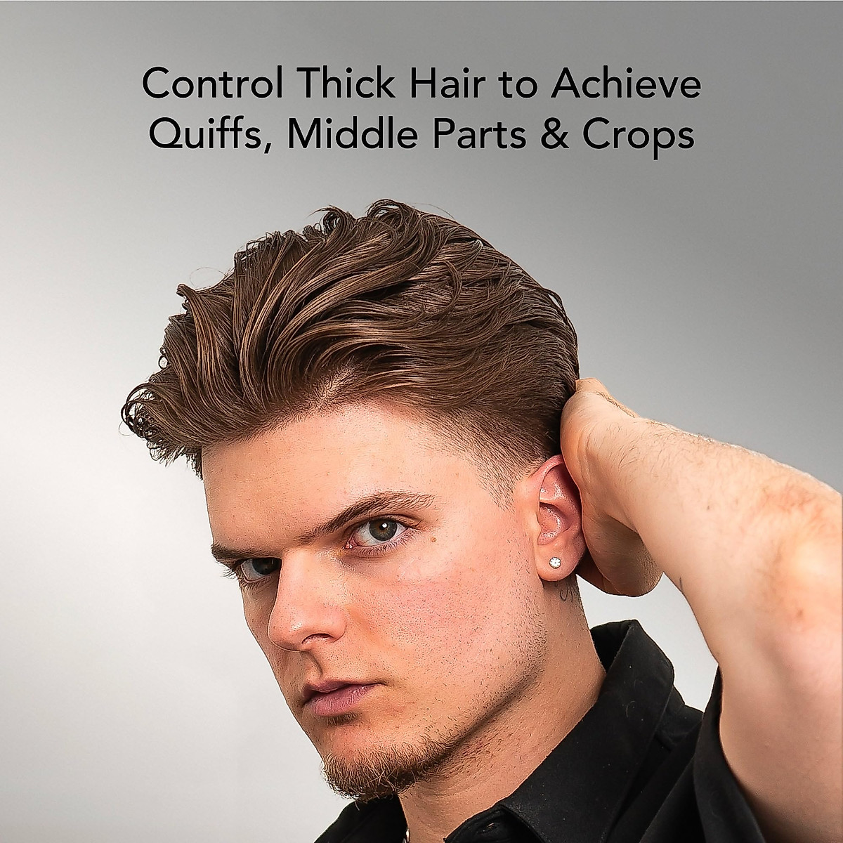 BluMaan Heavy Hold Clay - Men's Extra Strong Hold Hair Clay Creates Texture and Volume (2.5 oz) - Natural Matte Finish with Organic Oils - Controls Coarse,Thick, Unruly Hair