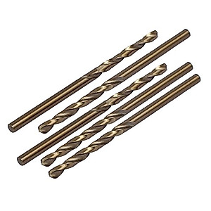 uxcell 3mm Drilling Dia HSS Cobalt Metric Spiral Twist Drill Bit Rotary Tool 5pcs