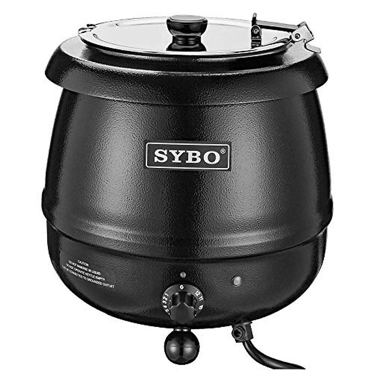 SYBO SB-6000 Commercial Grade Soup Kettle with Hinged Lid and Detachable Stainless Steel Insert Pot for Restaurant and Big Family, 10.5 Quarts, Black