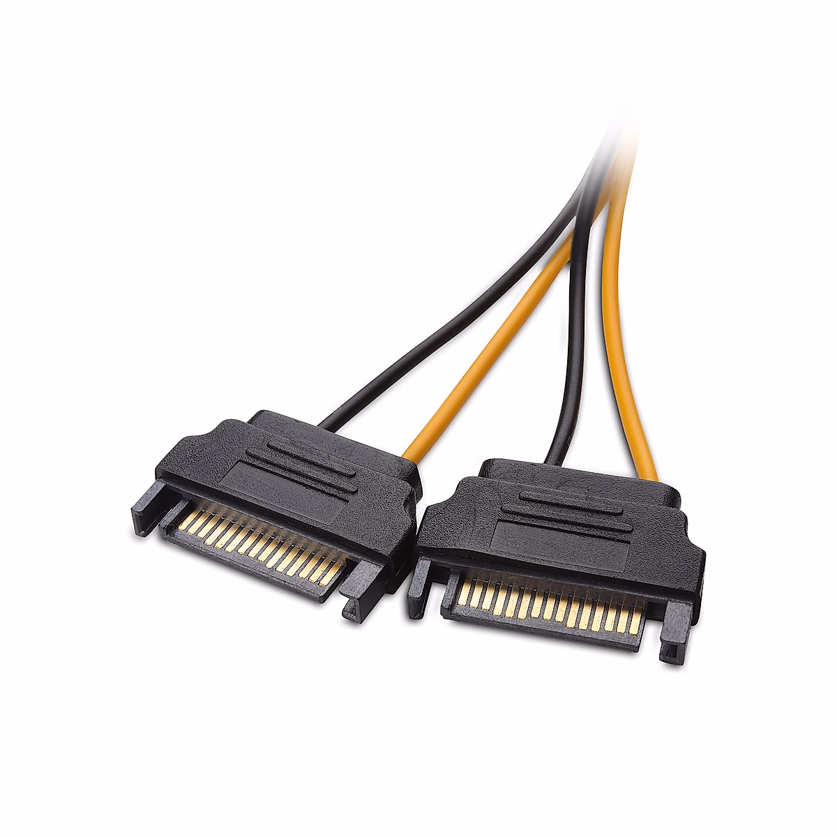 Cable Matters 2-Pack 6 Pin PCIe to Dual SATA Power Cable 4 Inches, 2X SATA to 6 Pin PCIe